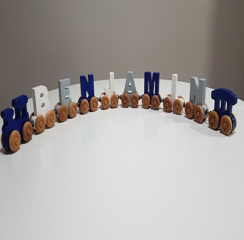 Wooden Train with Name – A-Z creations